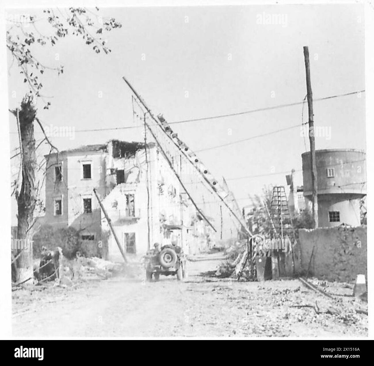 INVASION OF ITALY : FIFTH ARMY - The level crossing at the entrance to ...