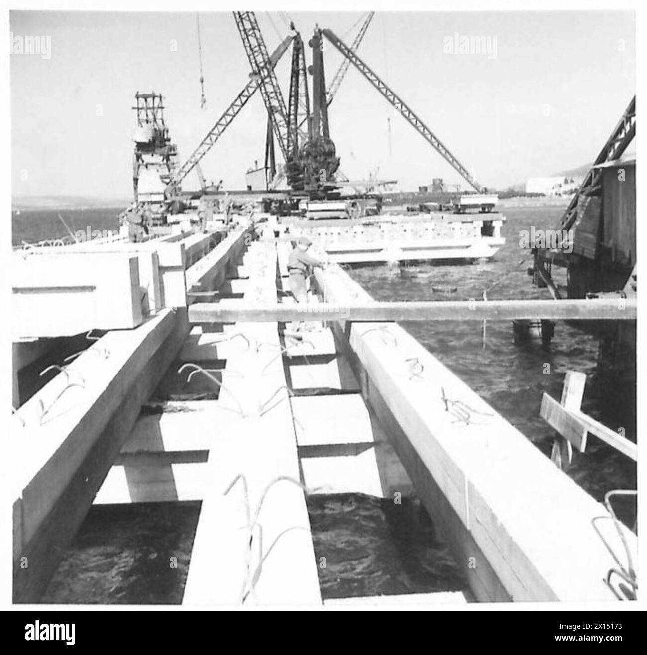 PORT CONSTRUCTION - Port construction at Loch Ryan British Army Stock ...