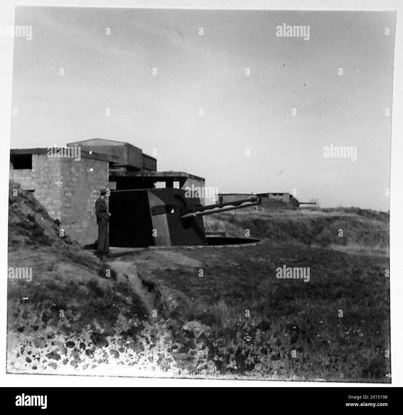 DOVER DEFENCES - General view of defences and 6-pdr. battery , British ...