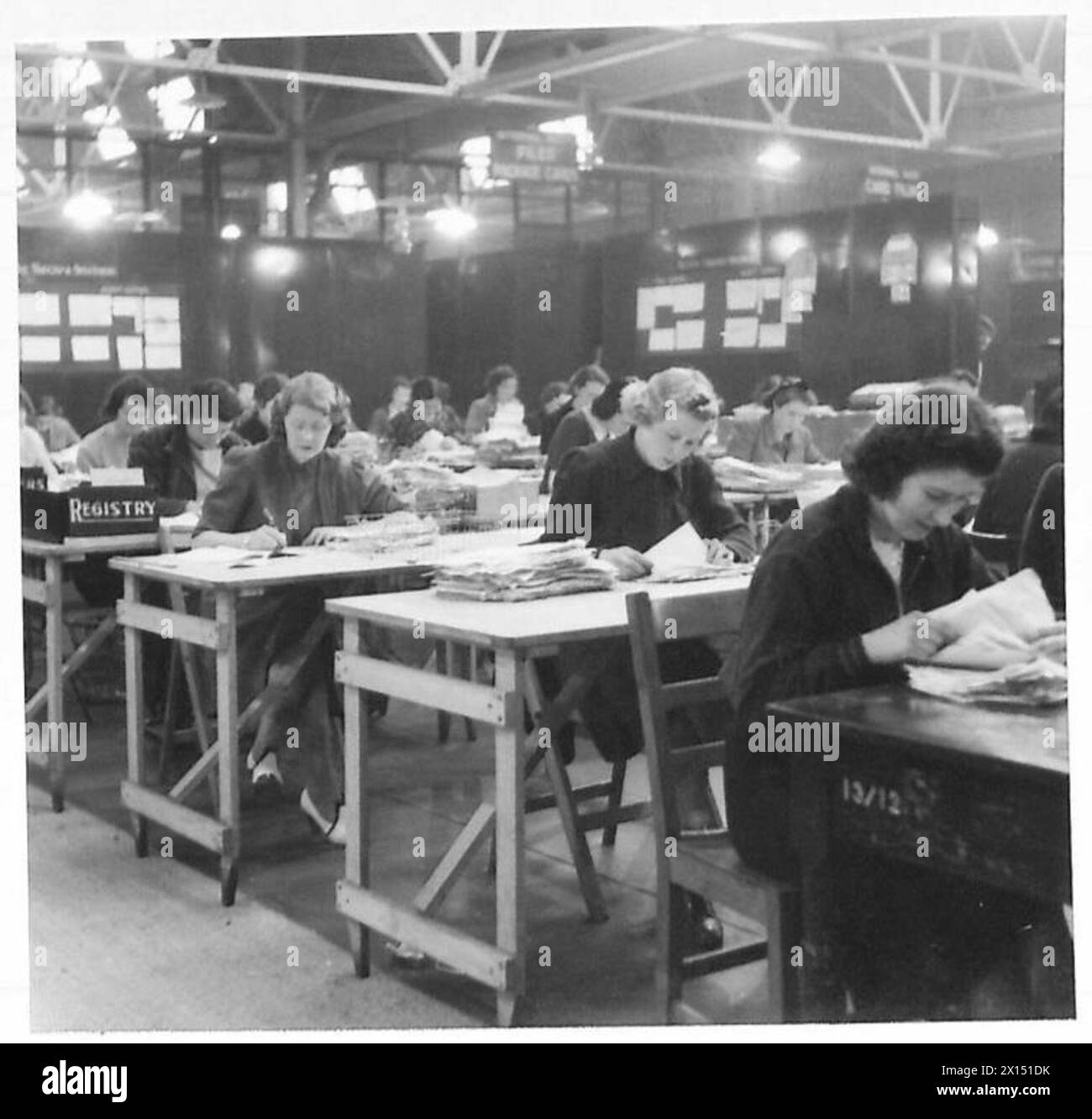 CIVILIAN WOMEN WORKING AT CENTRAL ORDNANCE DEPOT DONNINGTON, SHROPSHIRE ...
