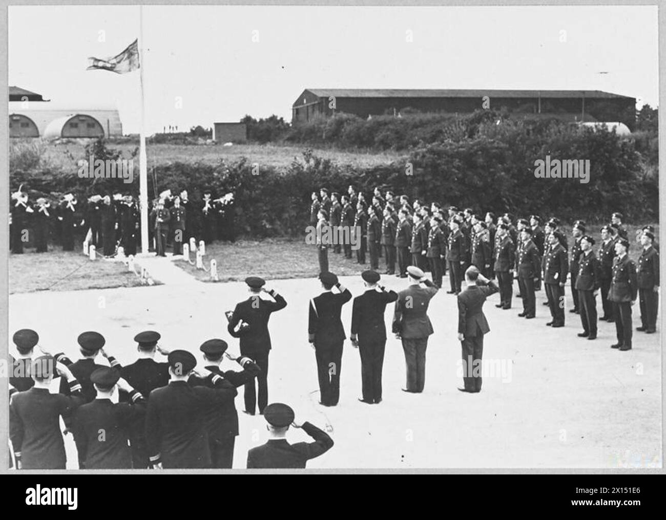 U.S. NAVY RETURNS BRITISH AIRFIELD TO R.A.F. - 15849 Picture issued ...