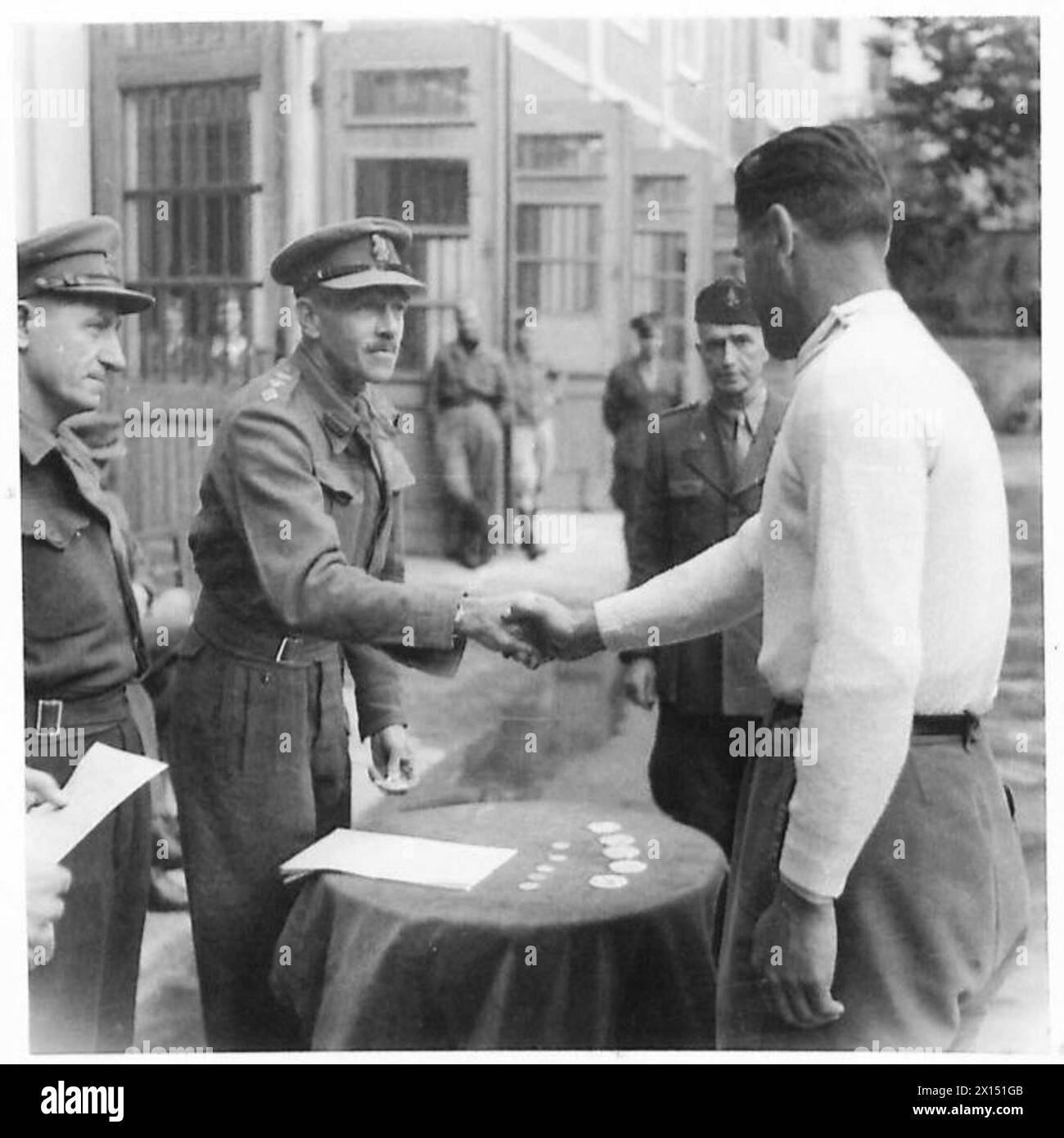 Colonel Thorne awards medals to firemen of the Trieste Fire Brigade for ...