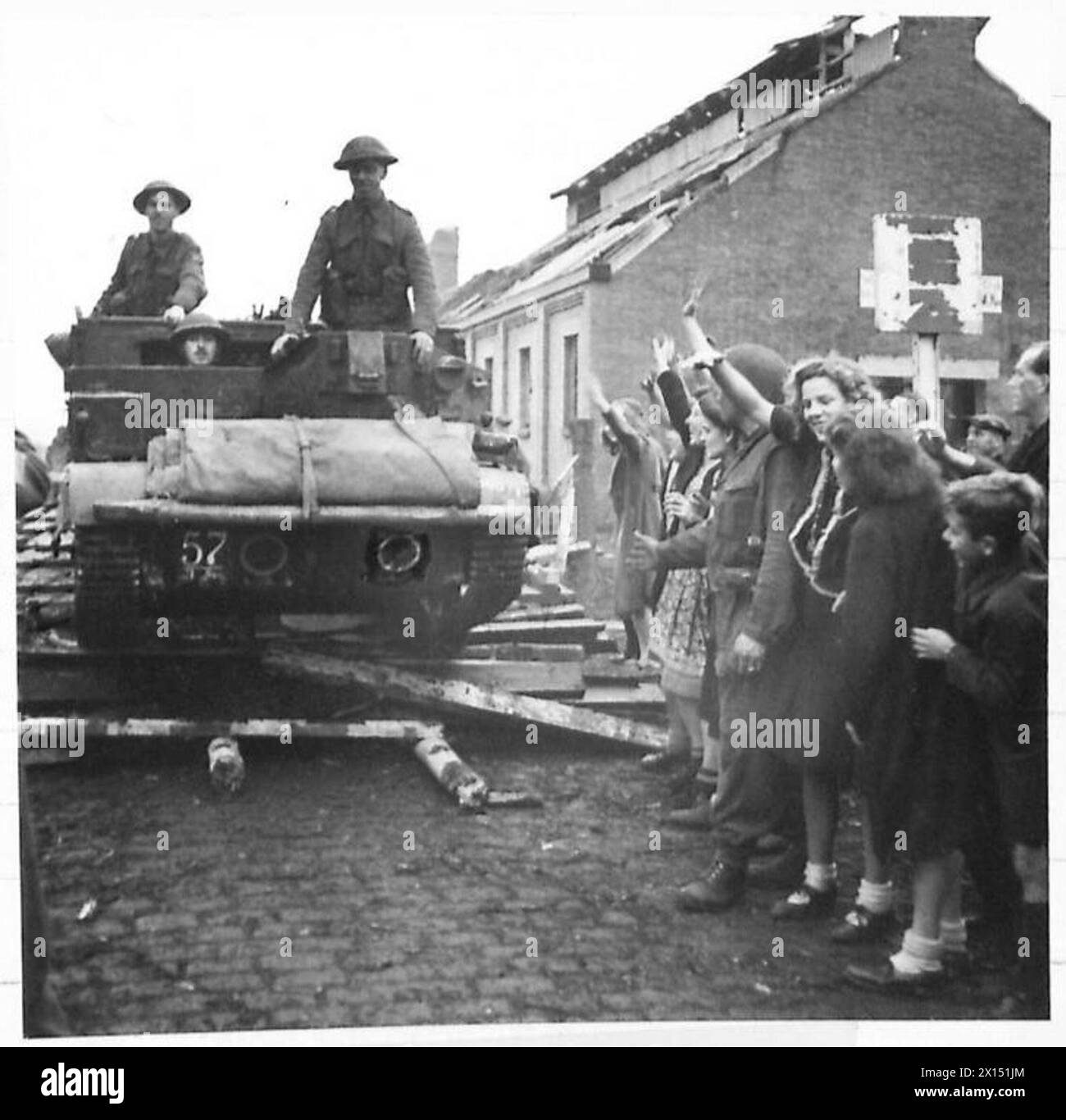 Gordon Highlanders provide support for carriers crossing the Scisser ...