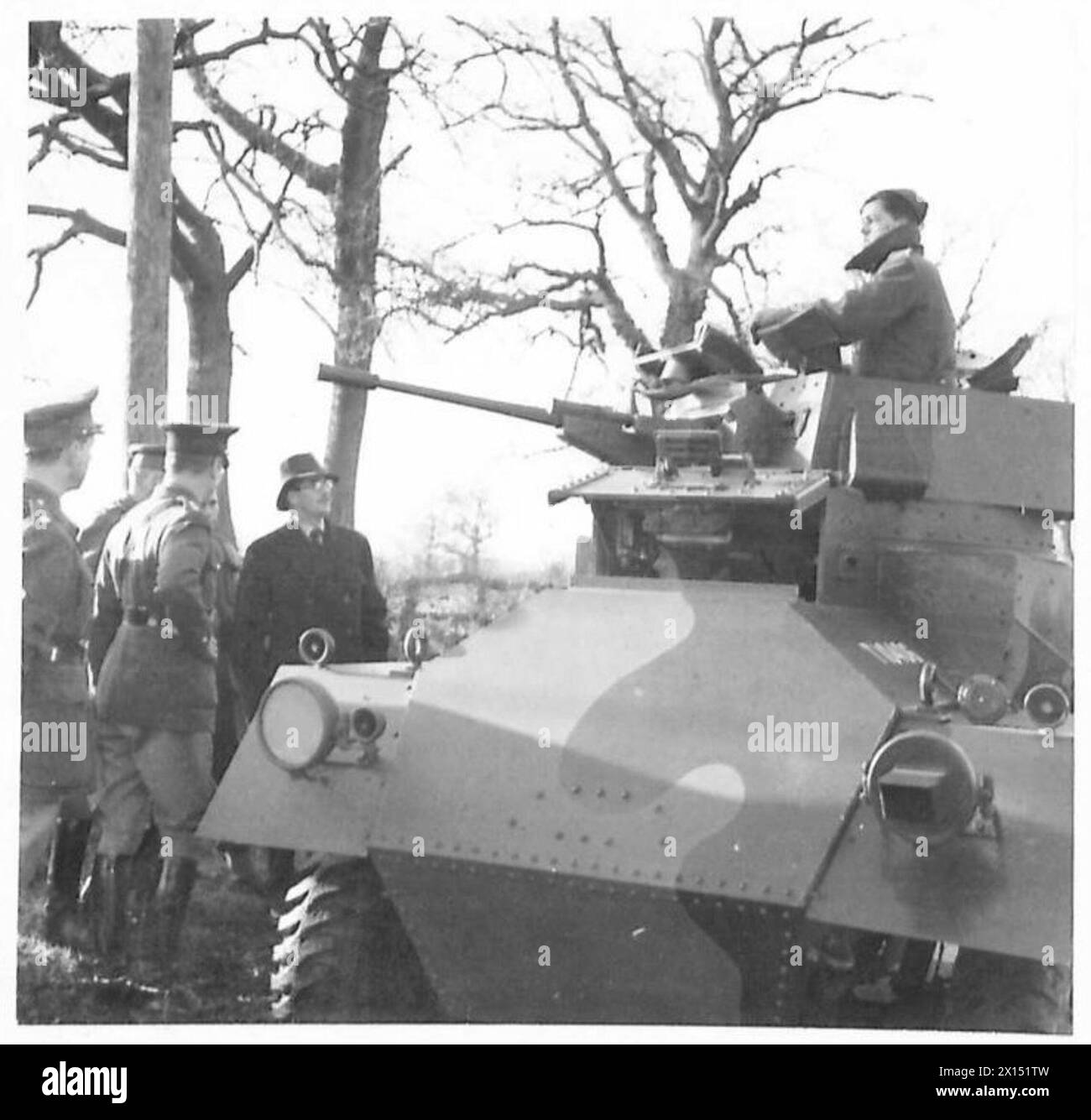 Mr. Eden observed Coldstream Guards exercising with wheel-tanks at ...
