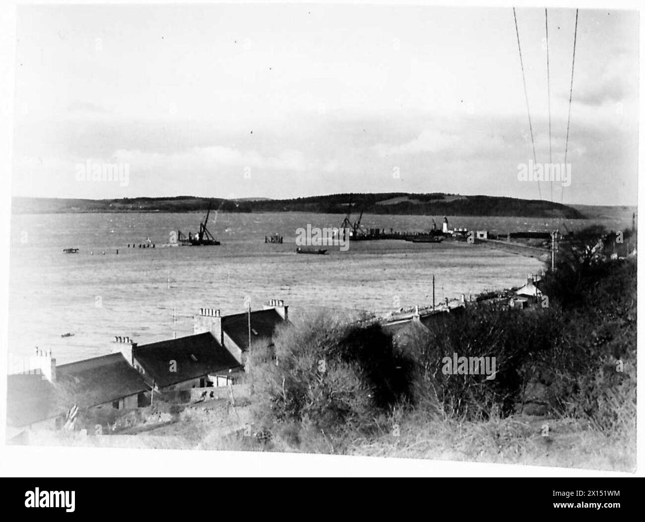 PORT CONSTRUCTION - Loch Ryan - 5th series British Army Stock Photo - Alamy