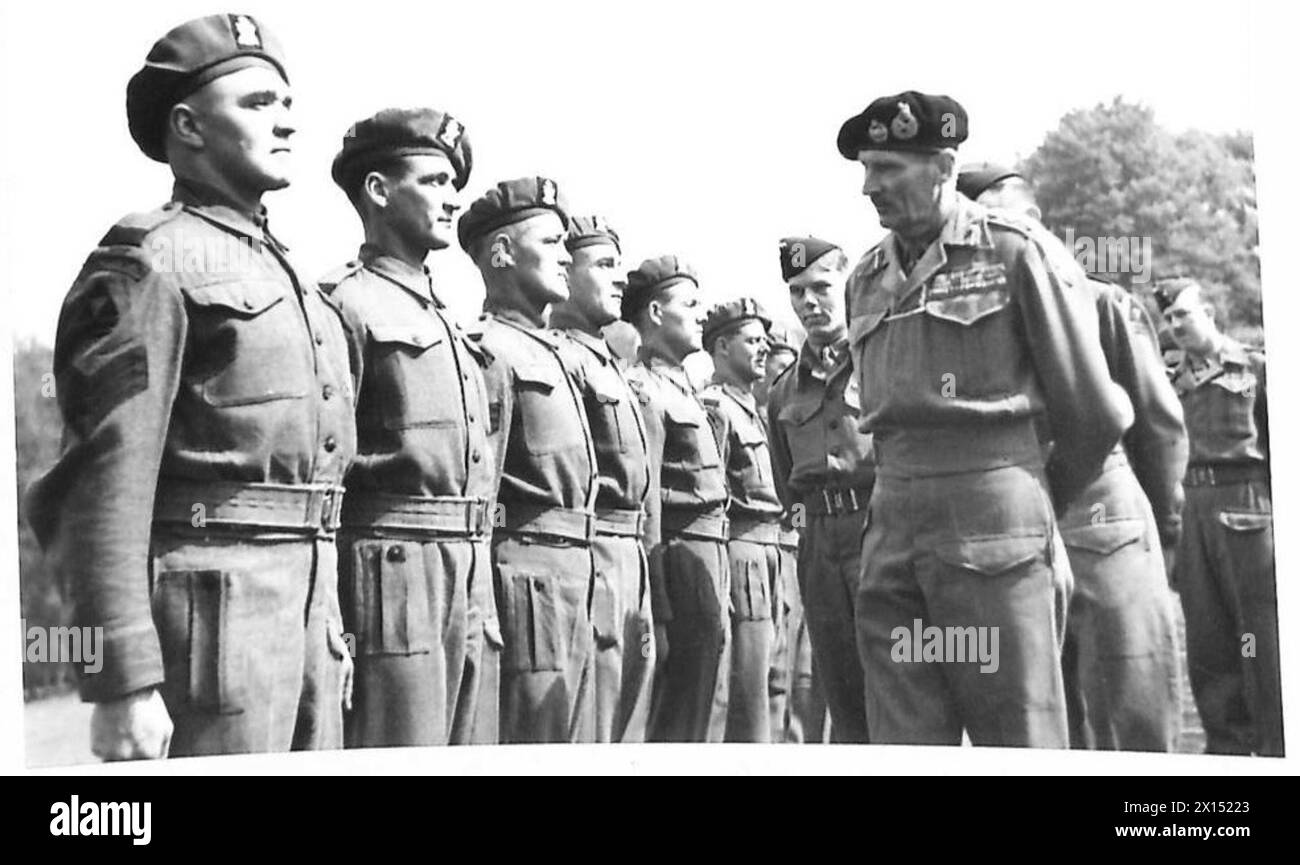 General Montgomery inspects the Royal Ulster Rifles and speaks with ...