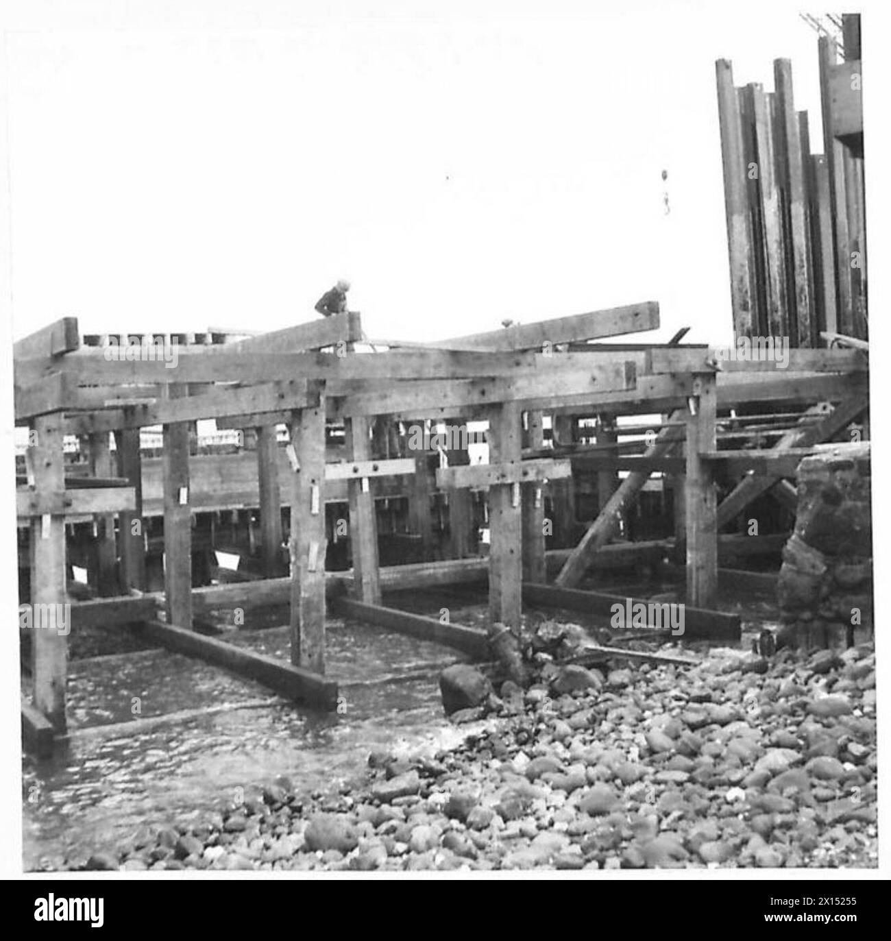 PORT CONSTRUCTION - Sheet piling in position at the new jetty British ...