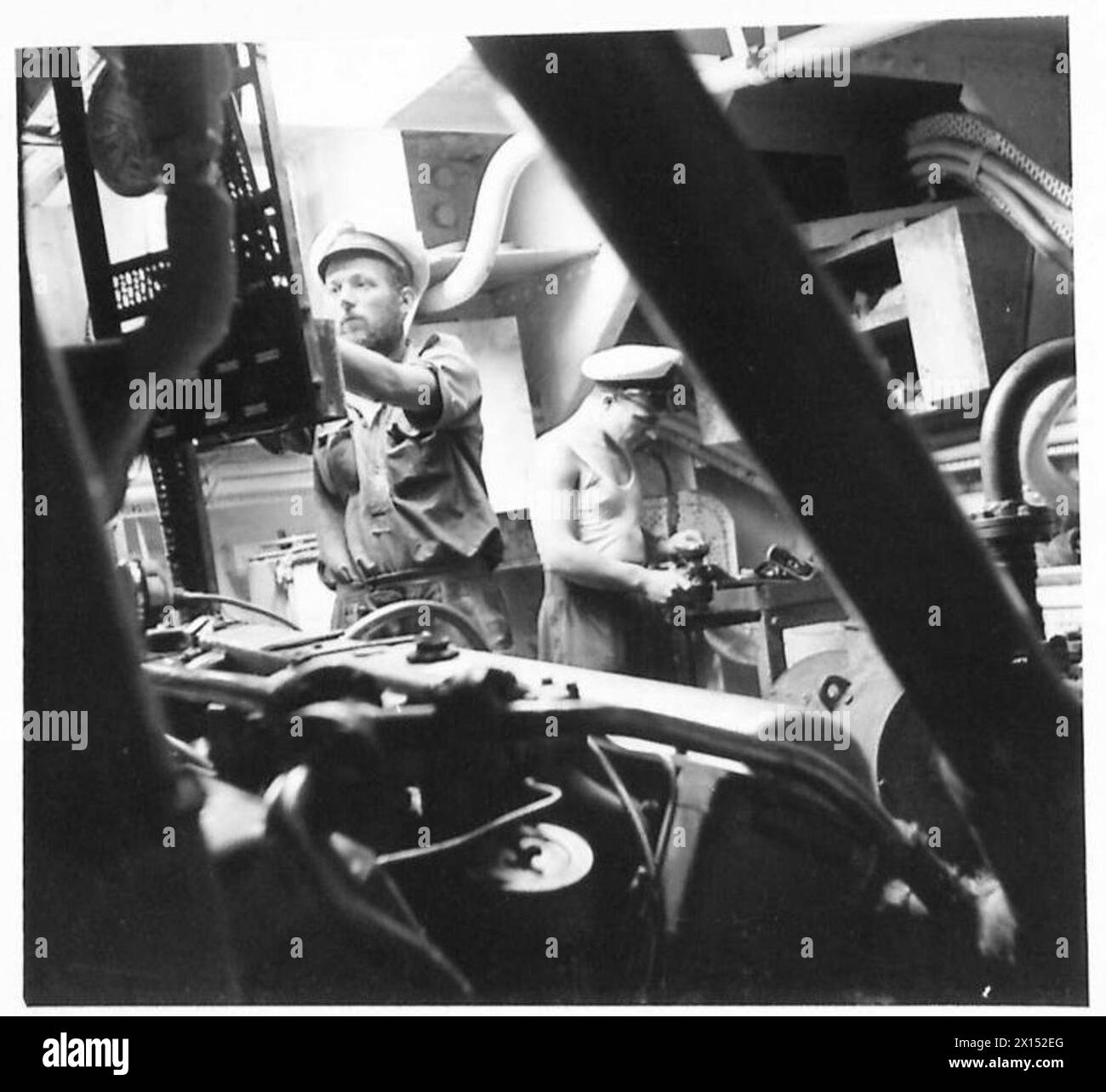 Engine in engine room Cut Out Stock Images & Pictures - Alamy