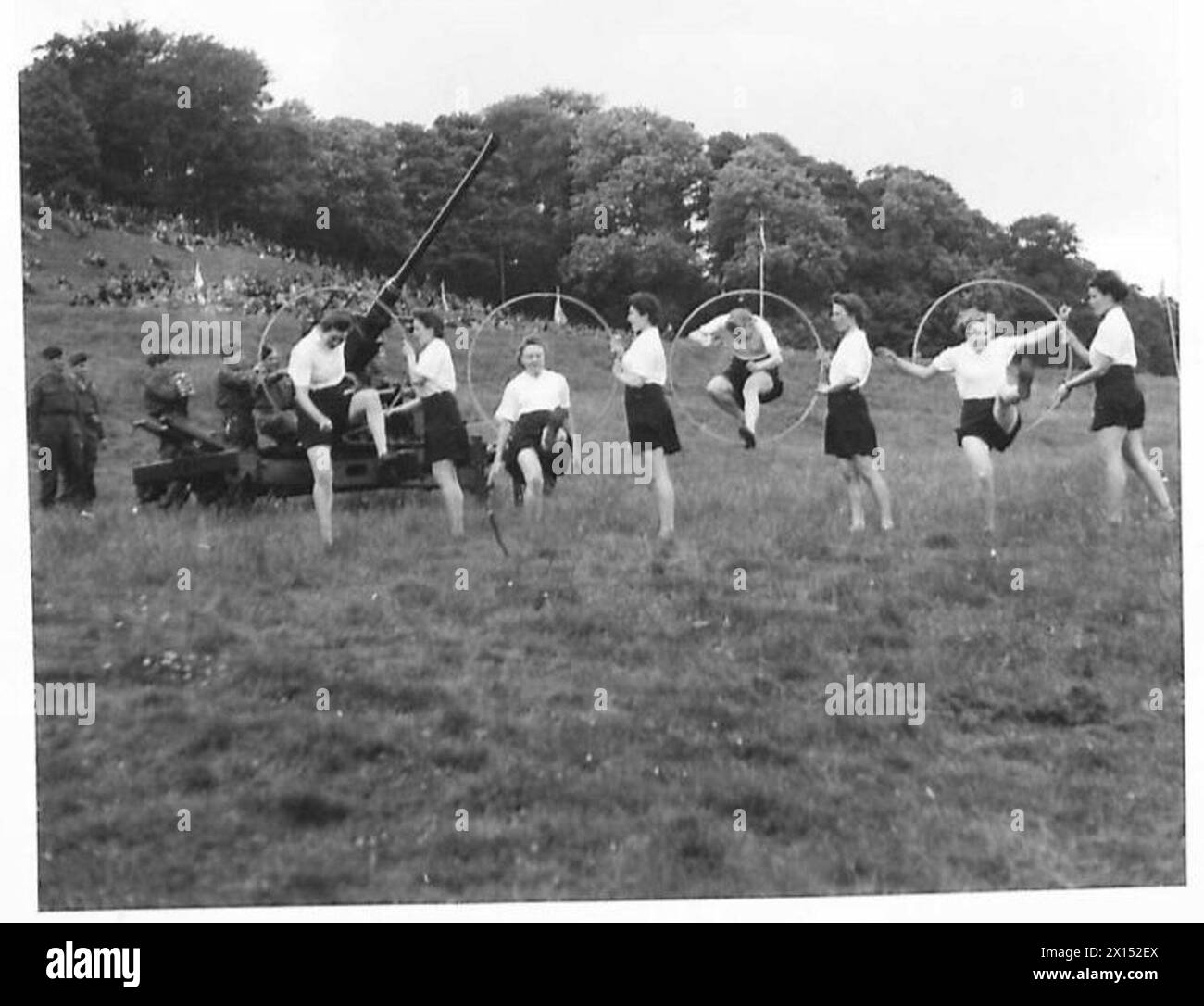 MILITARY DISPLAY FOR FACTORY WORKERS - One of the demonstrations given ...