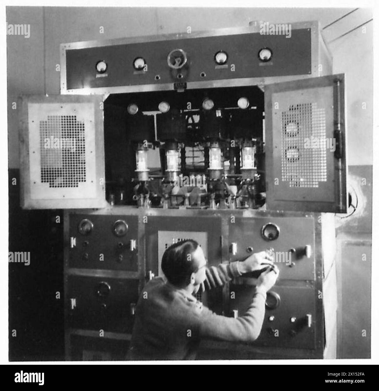 THE ADDIS ABABA BROADCASTING STATION - One of the station's technicians ...