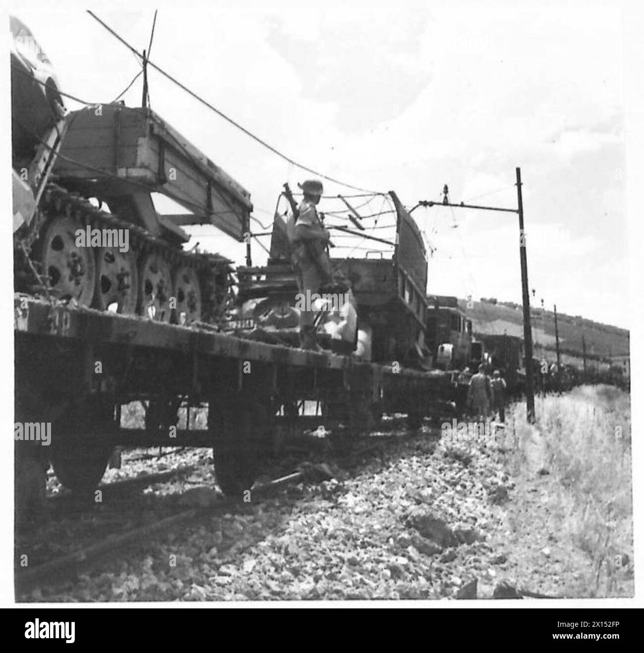 ITALY : BOMBED RAILWAYS AND ROLLING STOCK - A train carrying German ...