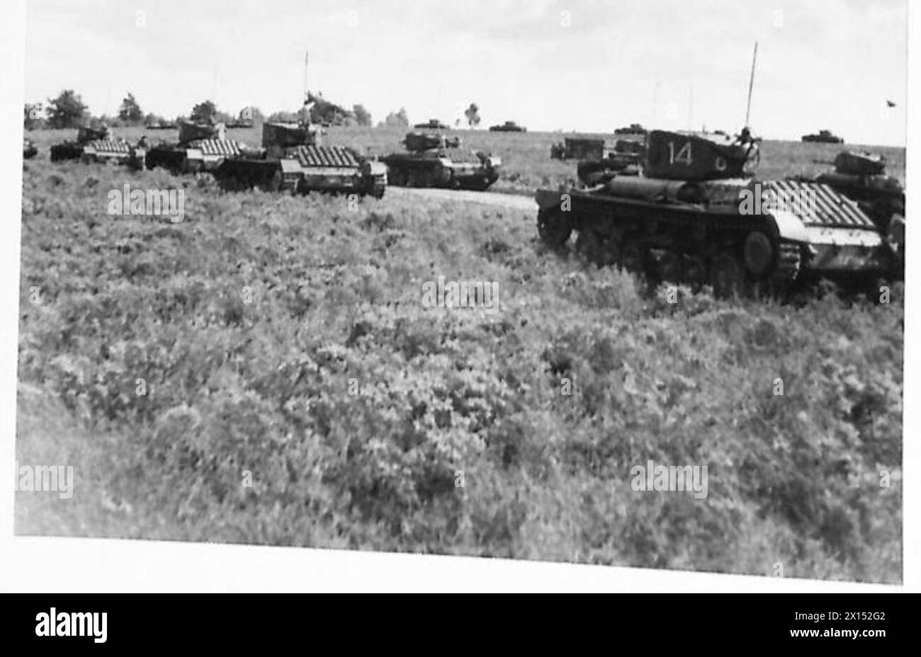 Valentine tanks were observed moving during a British Army training ...
