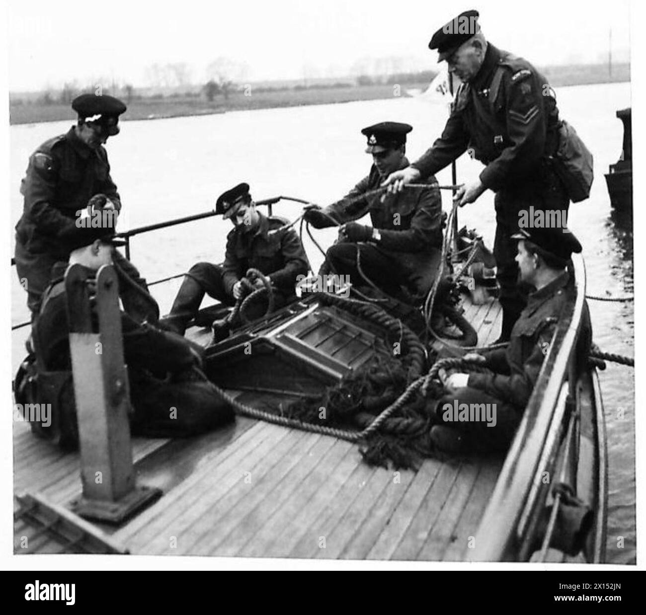 Home Guards practice rope splicing drills and techniques as part of ...