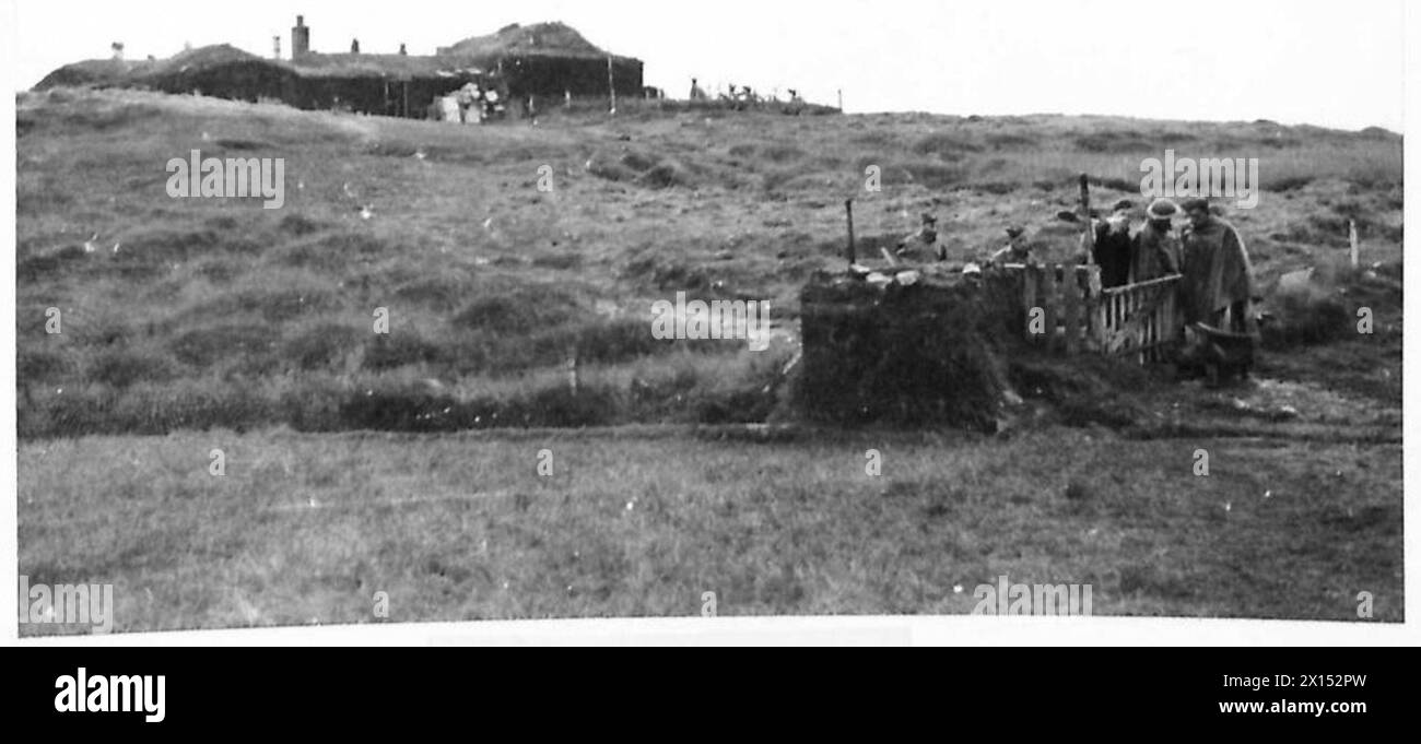 BRITISH AND CANADIAN TROOPS IN ICELAND - A typical Icelandic turf farm ...