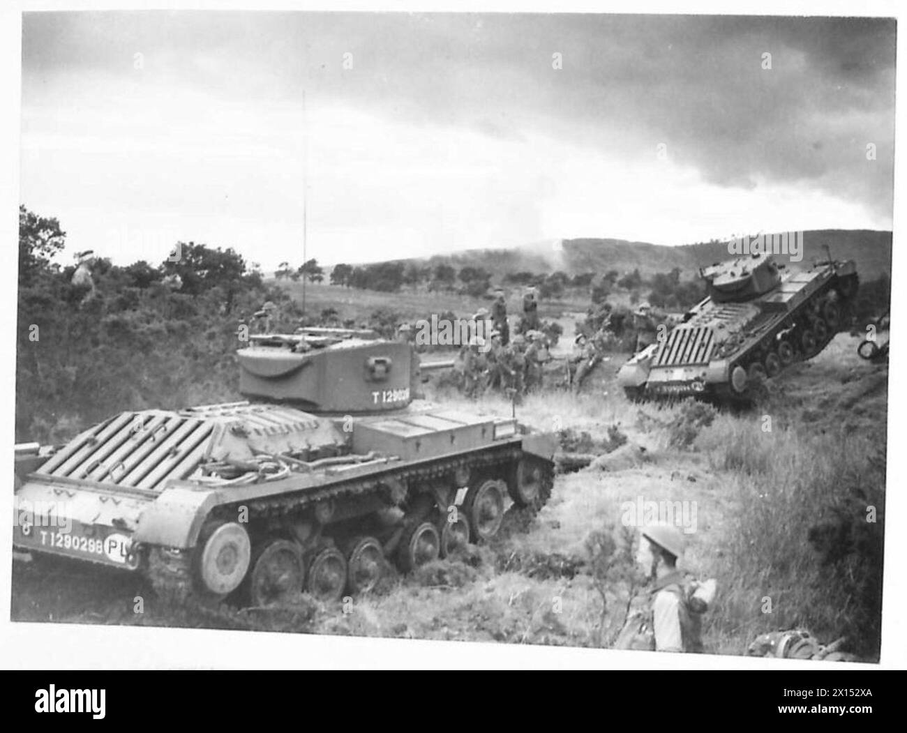 Valentine Mark III tanks of the 2nd Battalion, 1st Tank Regiment, 1st ...