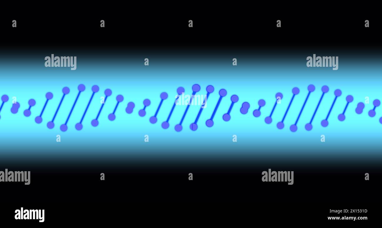 Image of dna strand on black background Stock Photo - Alamy