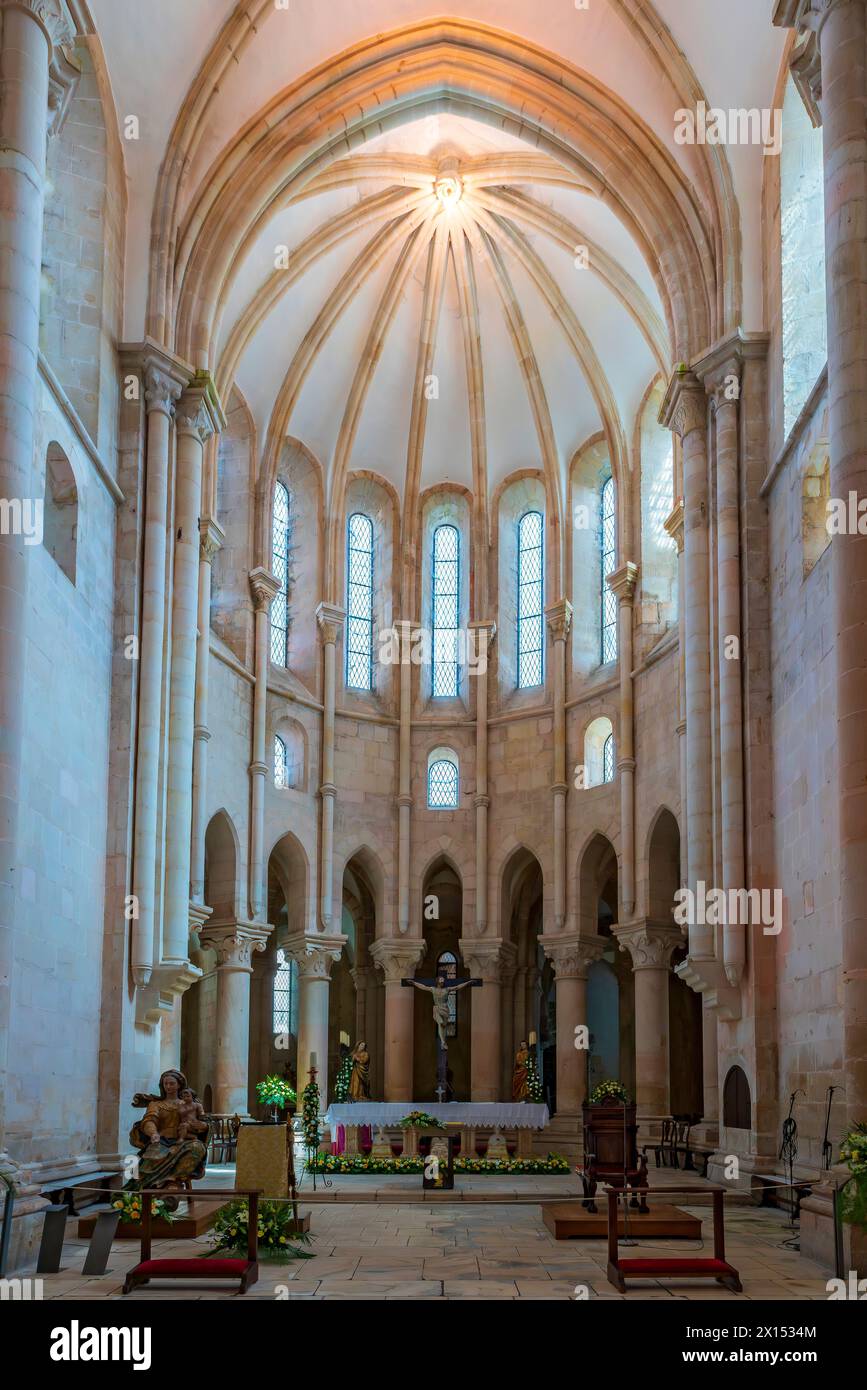 Choir and Main Altar of the Alcobaça Monastery. The Alcobaça Monaster ...