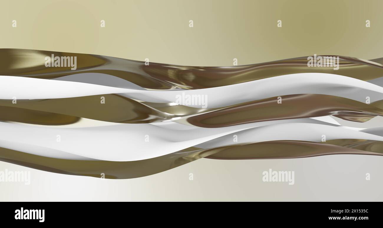 Image of white to gold gradient layers waving over gold gradient ...