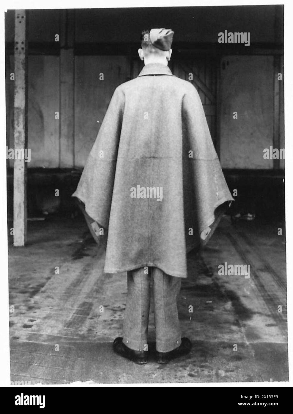 The Home Guard cape is shown, part of the uniform used by Home Guard ...