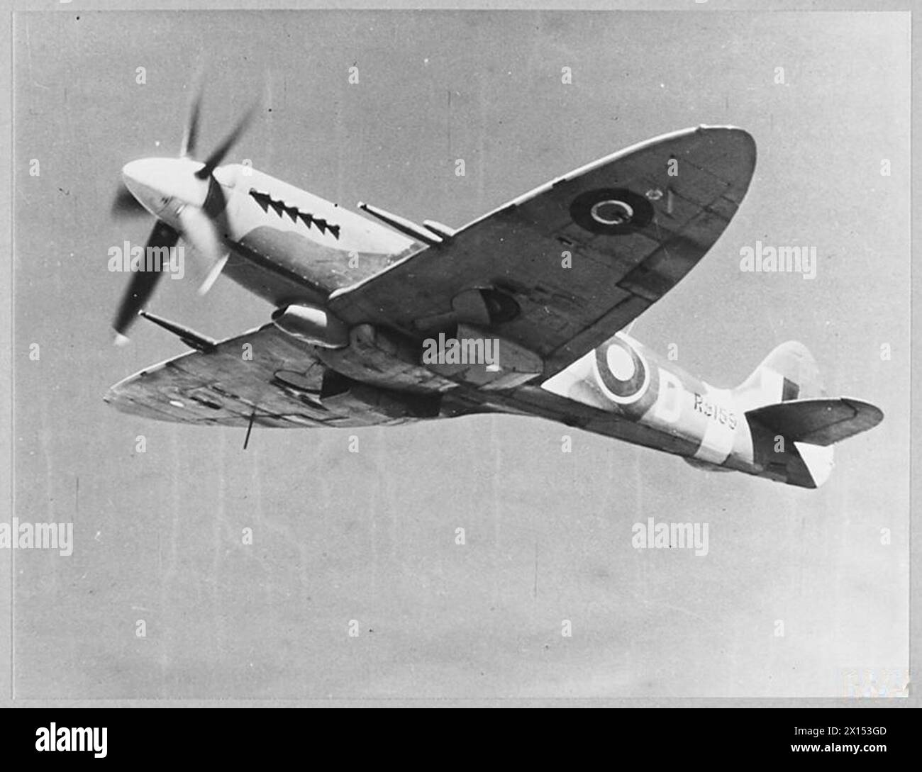 A Spitfire F Mk.14c of 610 Squadron conducts a reconnaissance flight ...