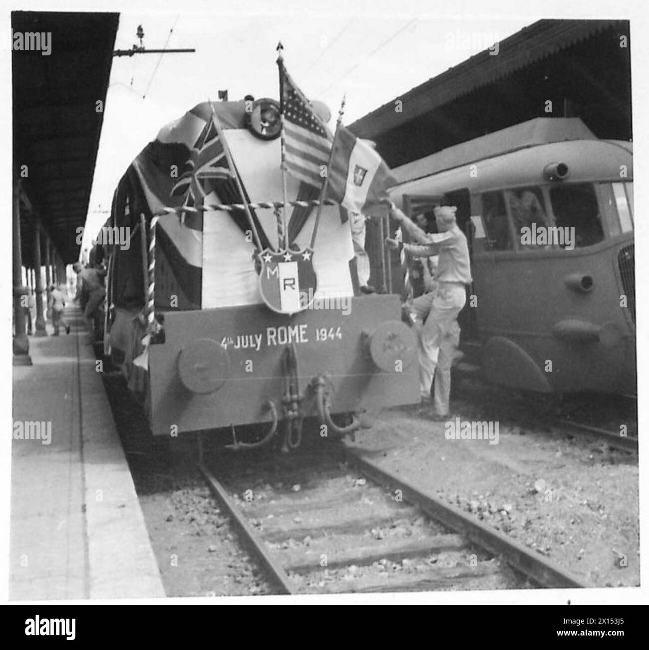 ROME : FIRST TRAINS ARRIVE IN ROME - The two trains after arriving at ...