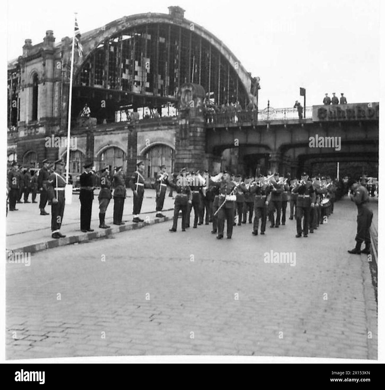 British troops in Germany receive the Croix de Guerre, with a military ...
