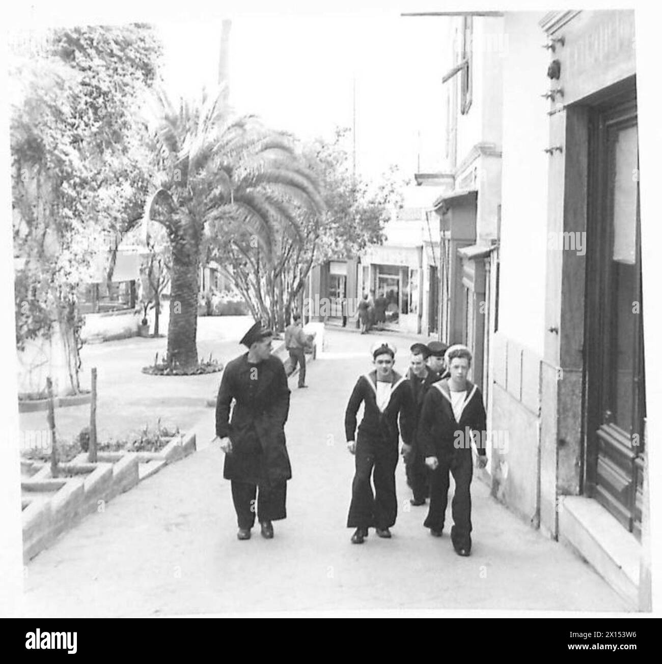 British sailors were observed walking through streets in Capri during ...