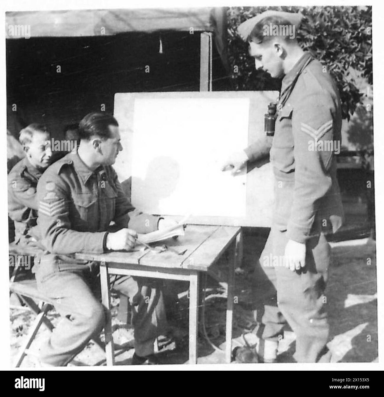 The survey party of the Fifth Army returns to the Report Centre where ...