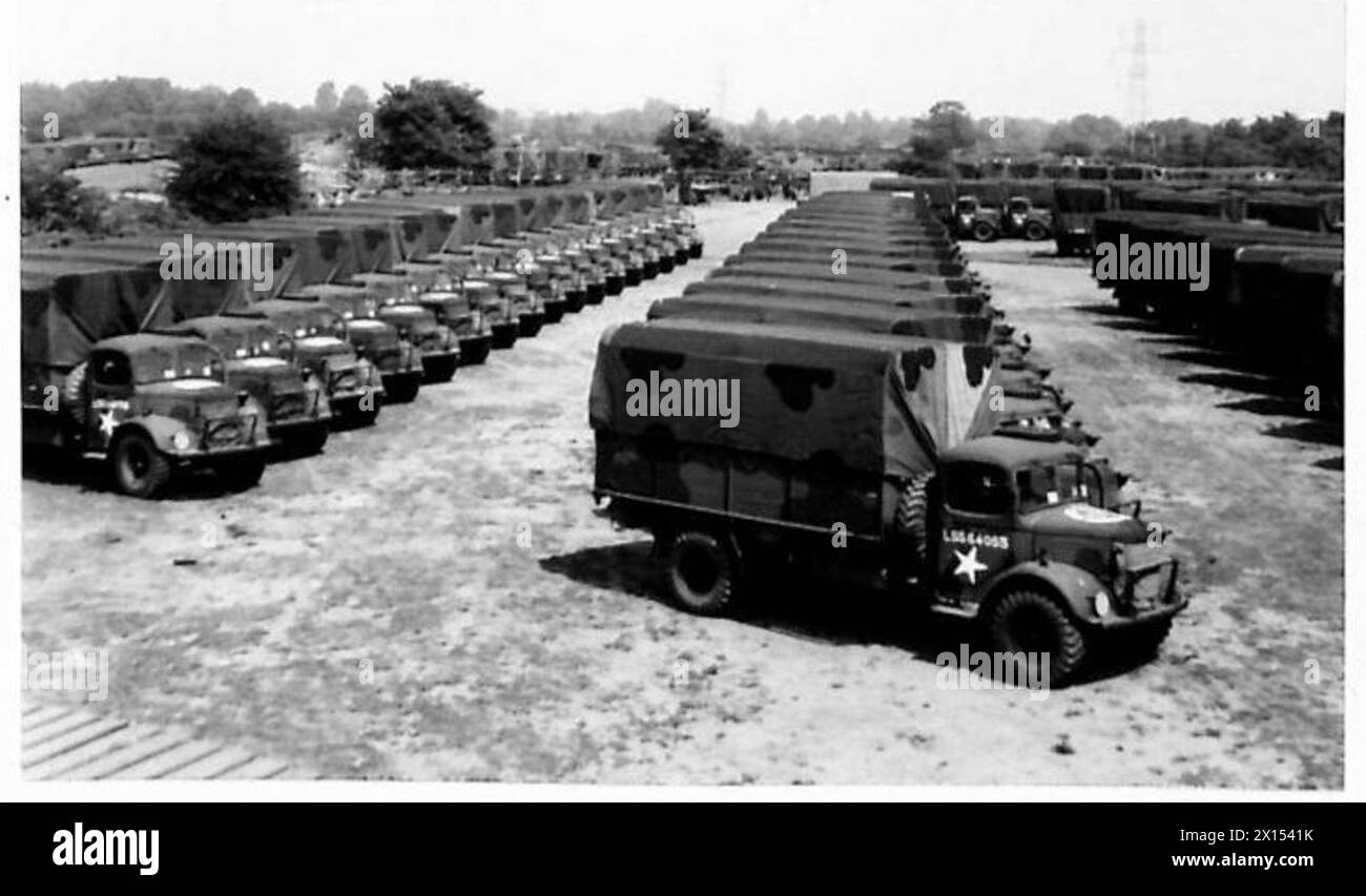 Austin 3-tonner vehicles are assigned to British Army special task W.S ...