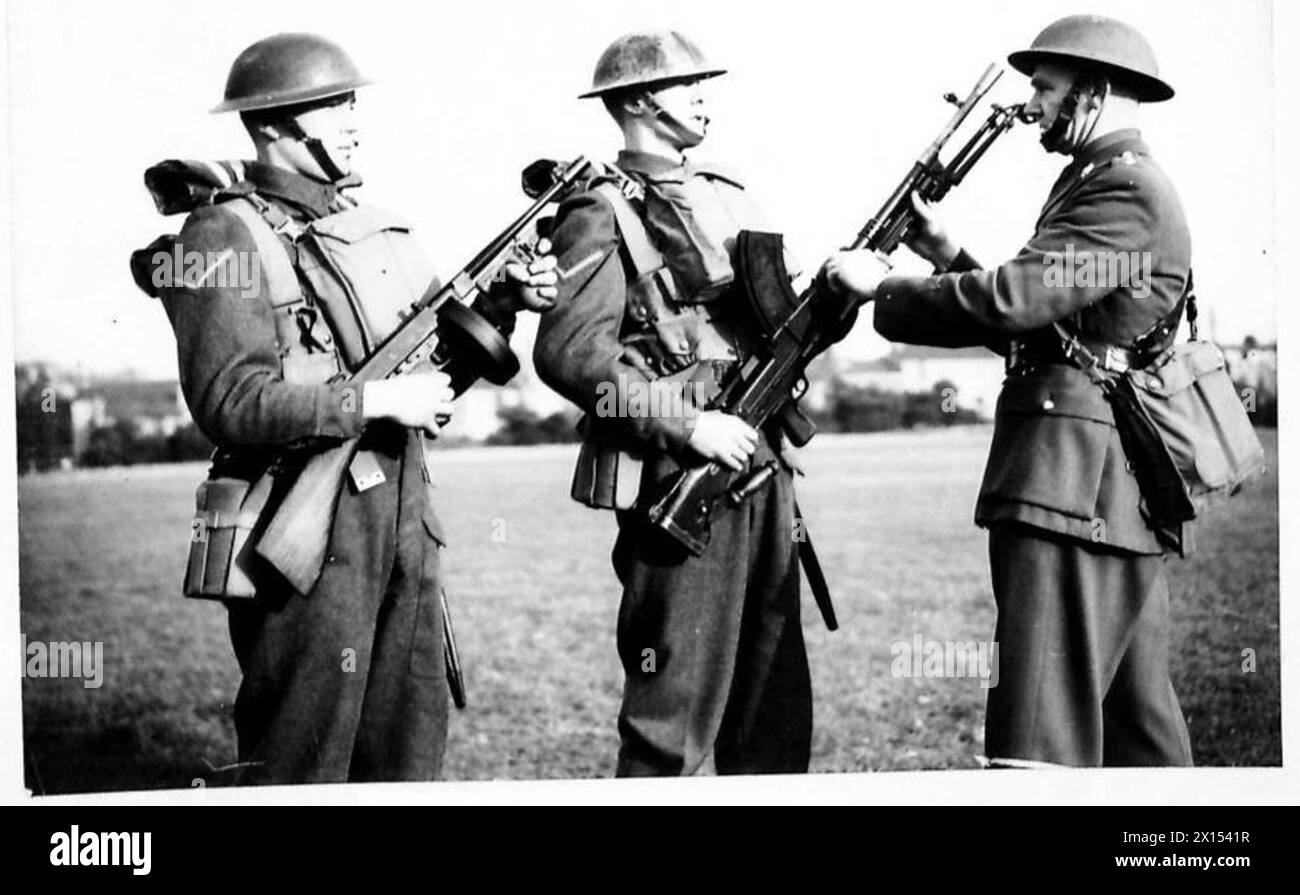 Two young soldiers from British Army battalions are seen armed with a ...
