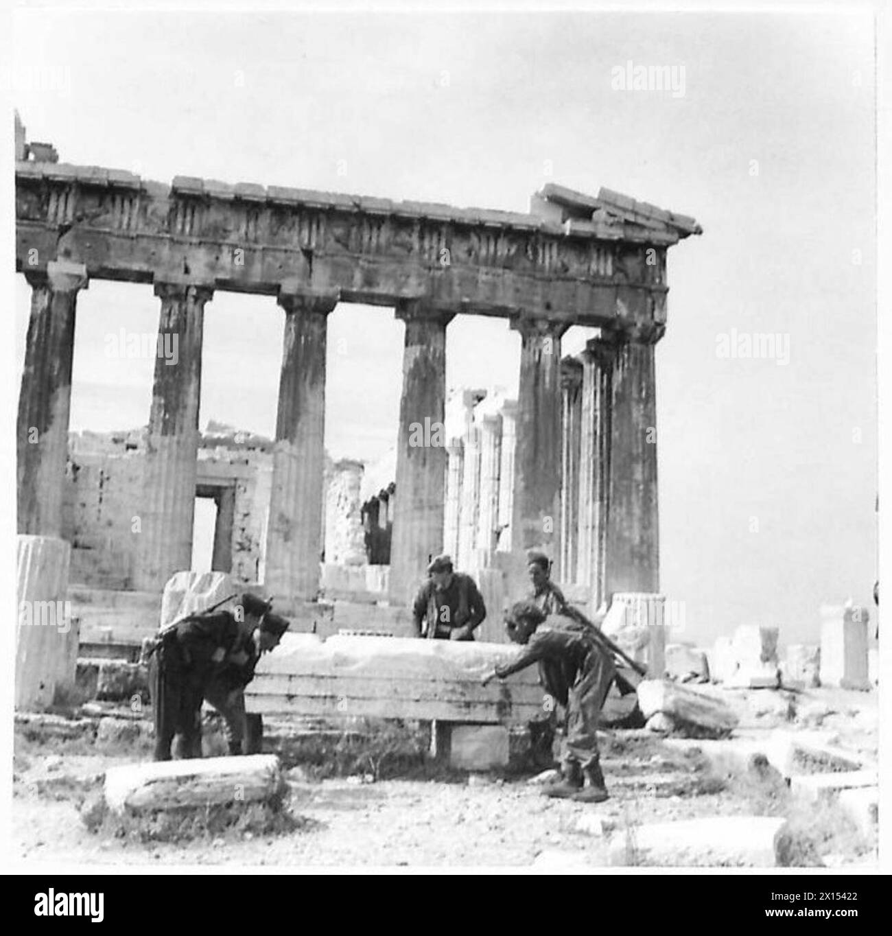 ENTRY INTO ATHENS - Once inside the Acropolis, the troops take time off ...
