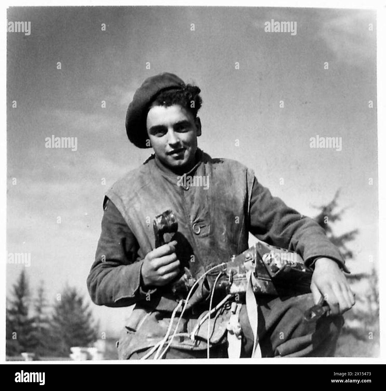 Private Percey Sheppard of 169 (Queens) Brigade, 56 Division, serves as ...