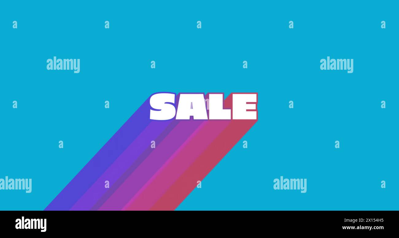 Image of sale text on blue background Stock Photo - Alamy