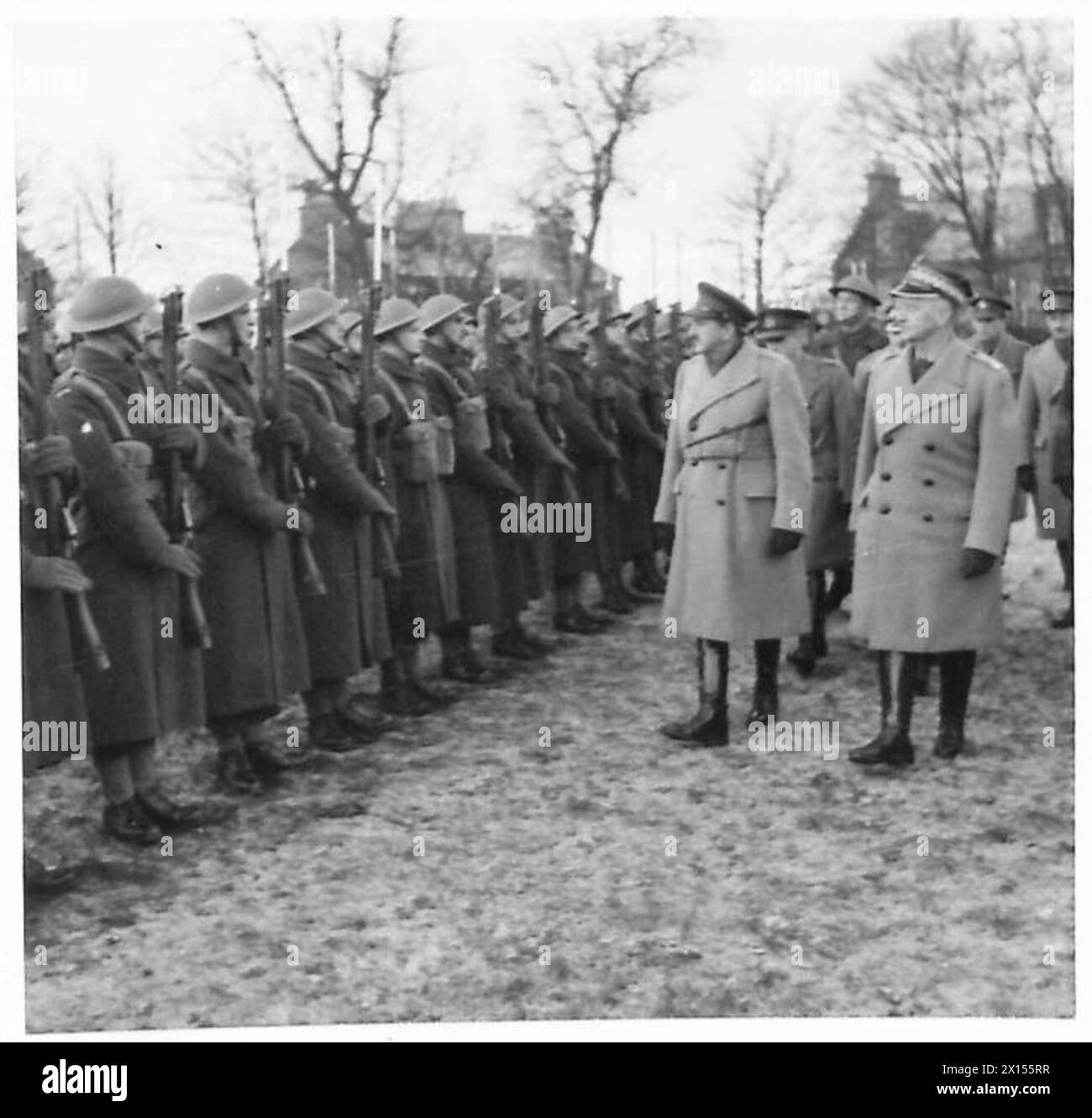 Generals Alan Brooke and Władysław Sikorski inspect troops of the 1st ...