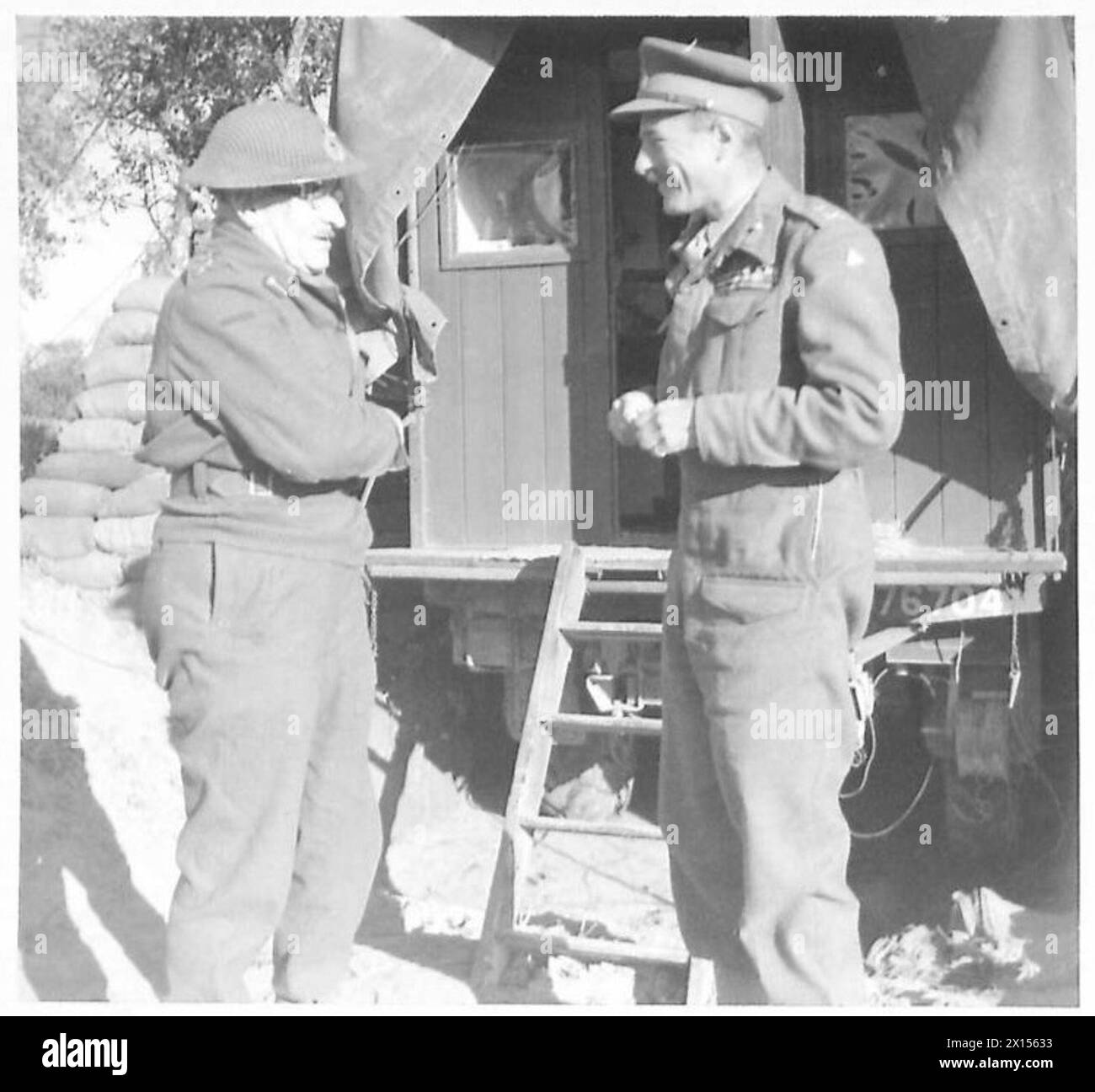 Major General Cowell meets Major General W.R.C. Penny at the Anzio ...