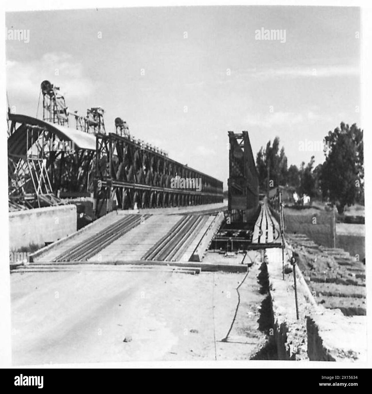 BRIDGING THE GAPS - The Bailey bridge at El Bathan , British Army Stock ...