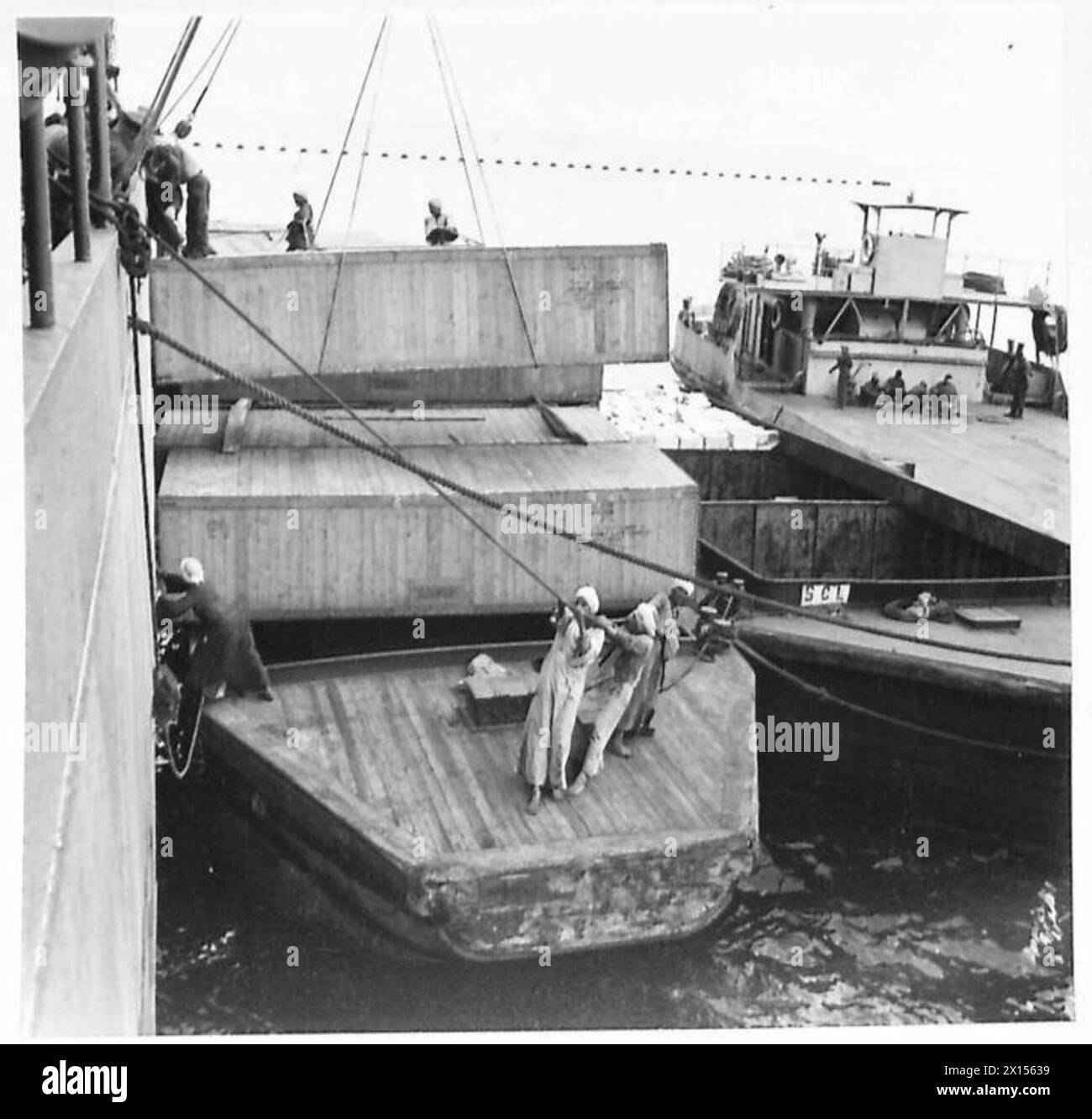 American lorries arrived in the Middle East with large wooden crates ...