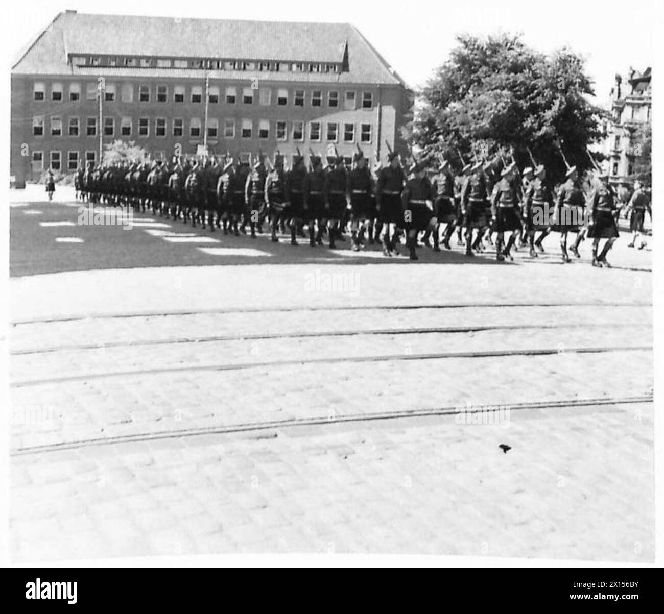 The 51st Highland Division forms a guard of honour during the handover ...