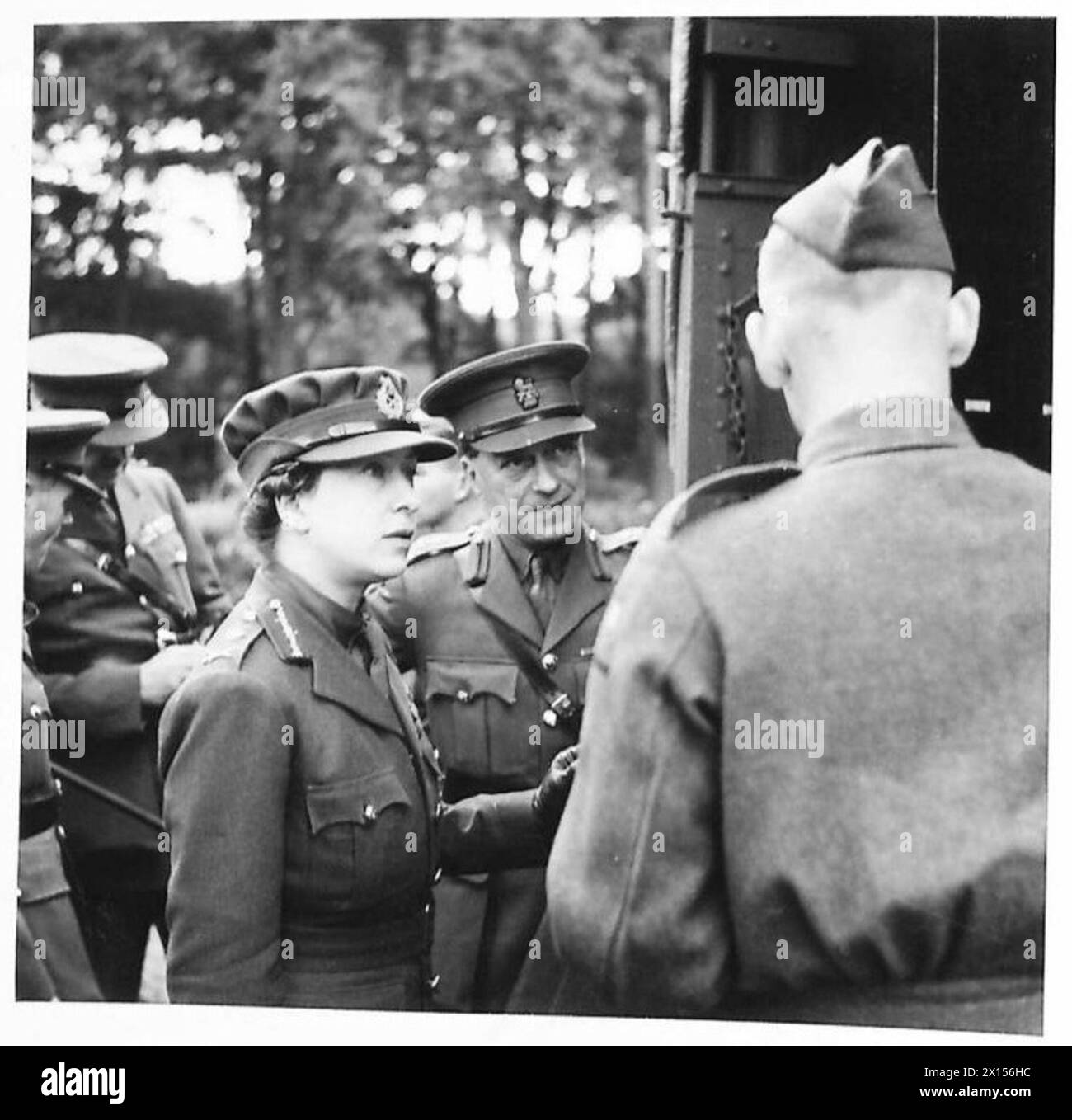 The Princess Royal inspects a Royal Corps of Signals stores truck while ...