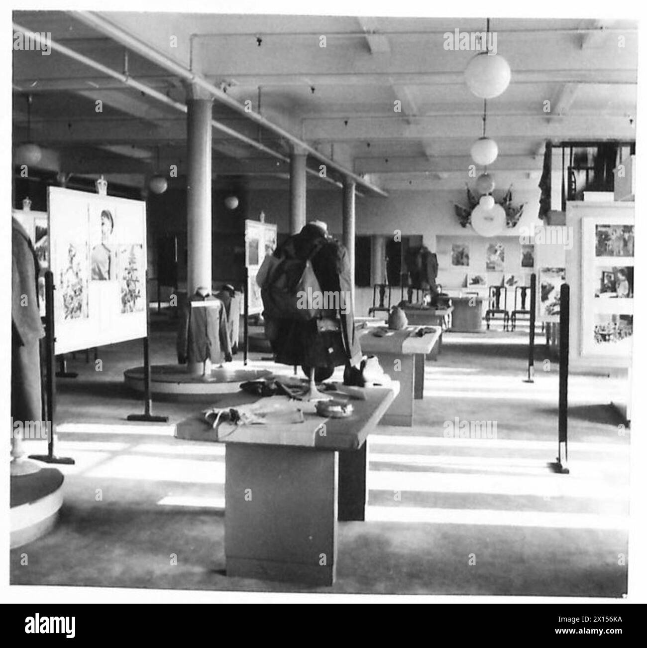 An exhibition displays official War Office photographs, showing British ...
