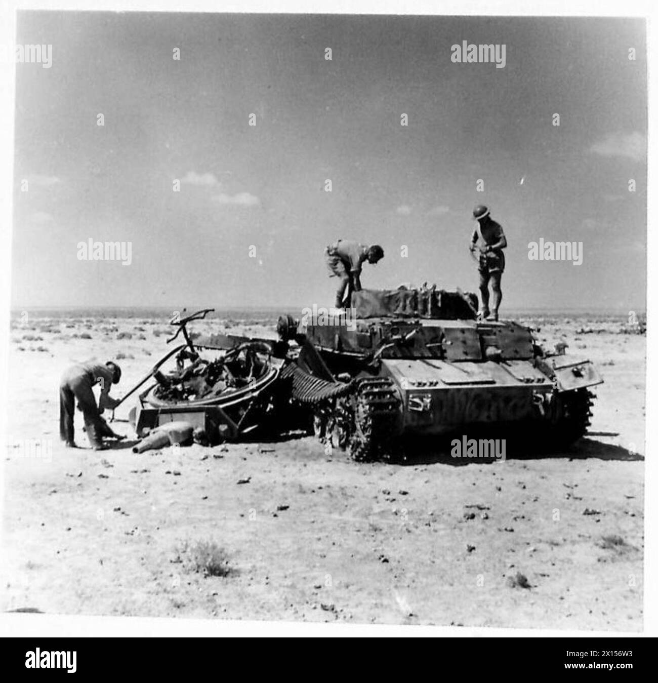 Captured german tank destroyed Cut Out Stock Images & Pictures - Alamy