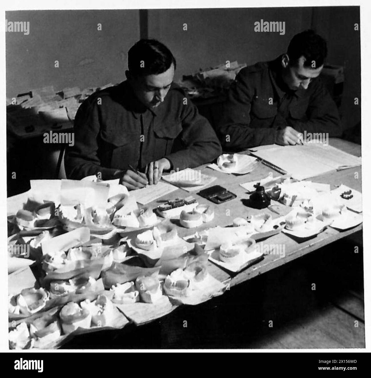 ARMY DENTAL SERVICE - Models and bite blocks are sorted out ready for ...
