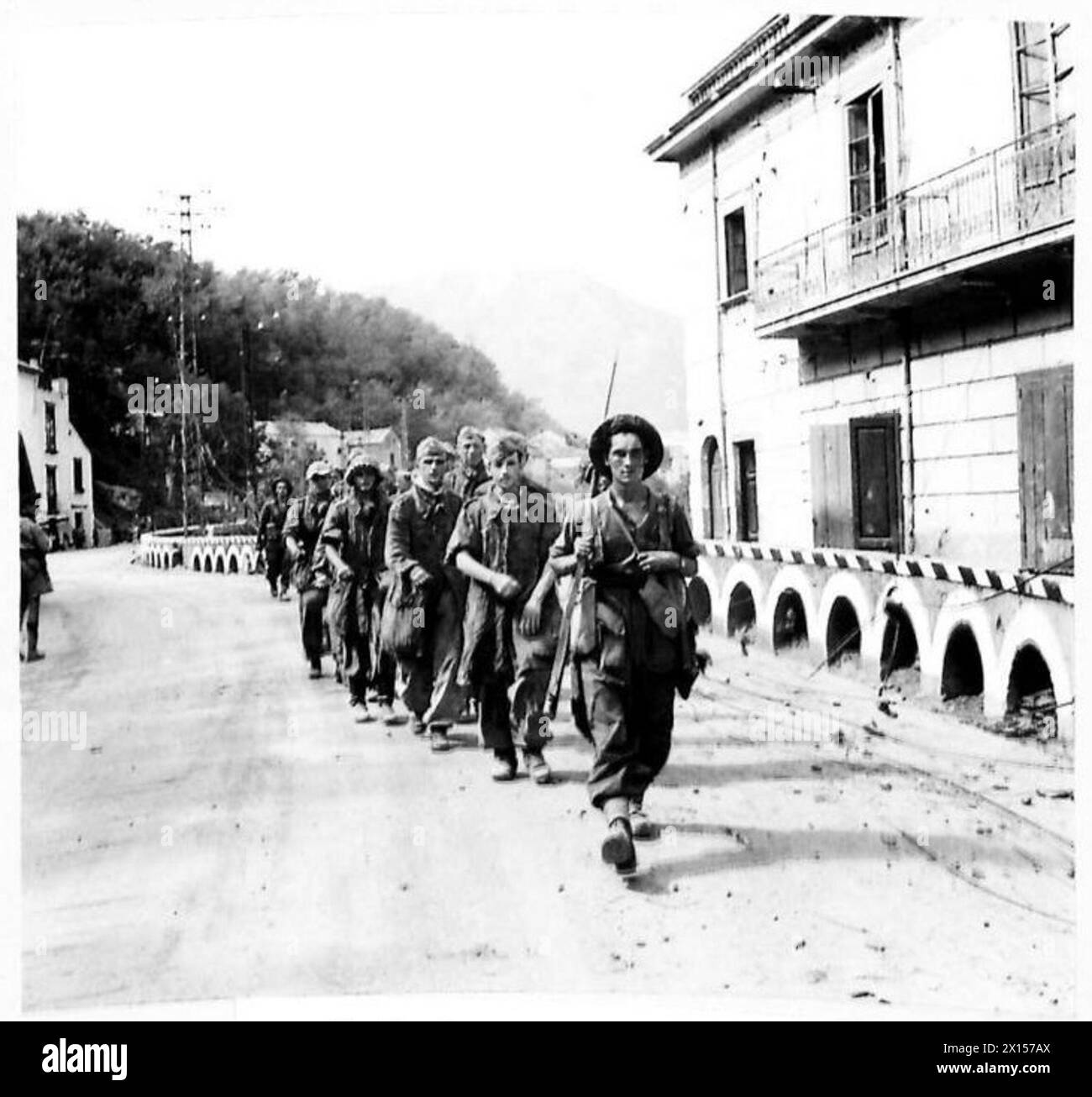 INVASION OF ITALY : FIFTH ARMY - A section of German prisoners captured ...