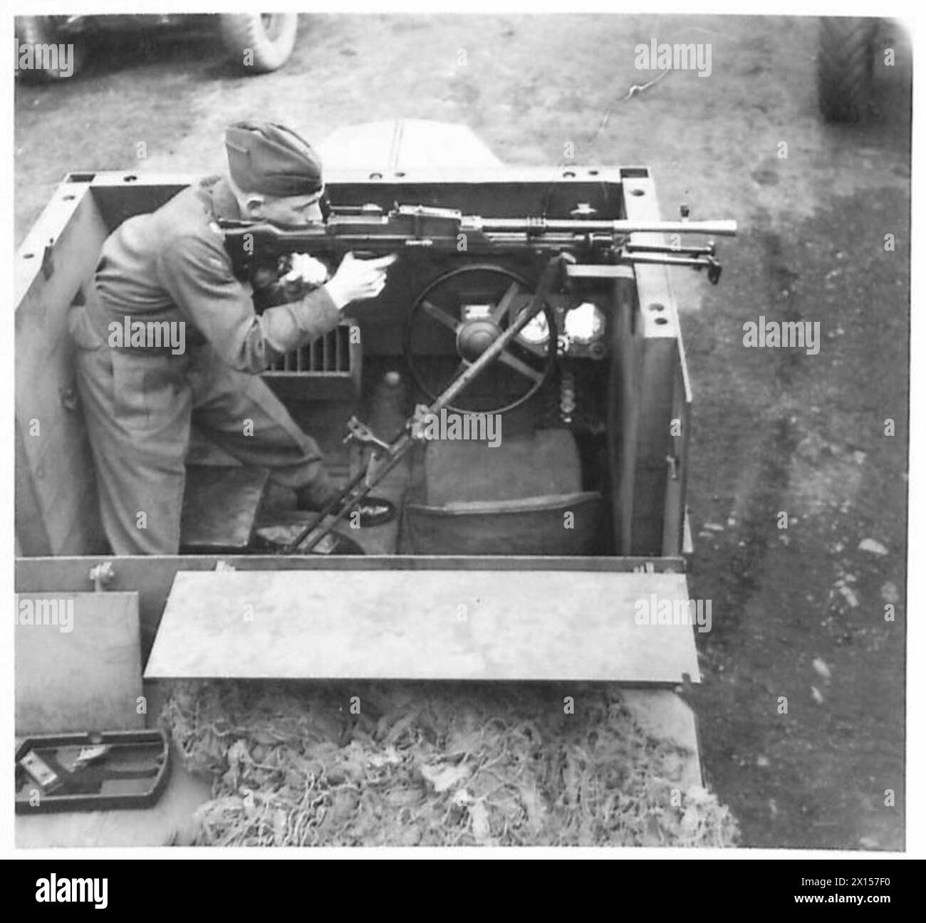 NEW TYPE MOUNTING FOR BREN GUNS - Showing the machine gun mountings on ...