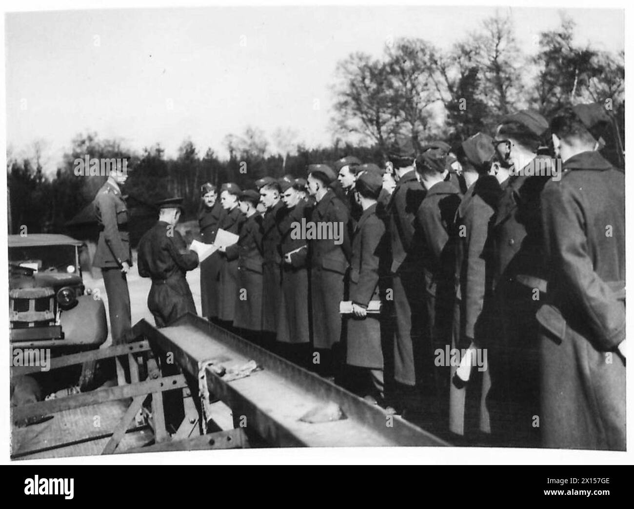 CADETS IN TRAINING - Roll call of cadet drivers British Army Stock ...
