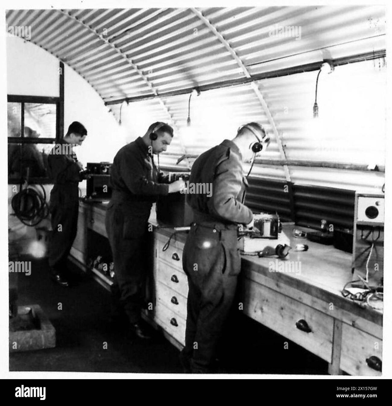 A radiolocation station operates as part of British Army observation ...