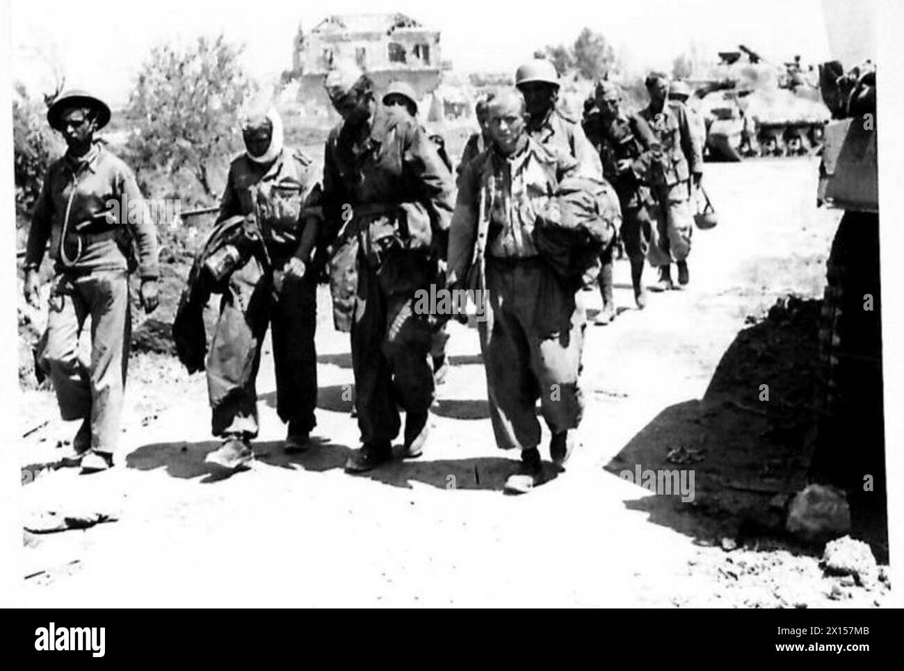 German prisoners, including paratroops, are captured by British forces ...