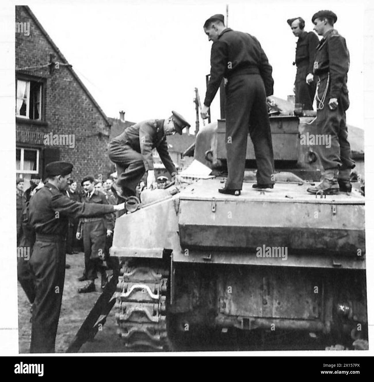 The King observes Typhoon fighter aircraft being controlled from tanks ...