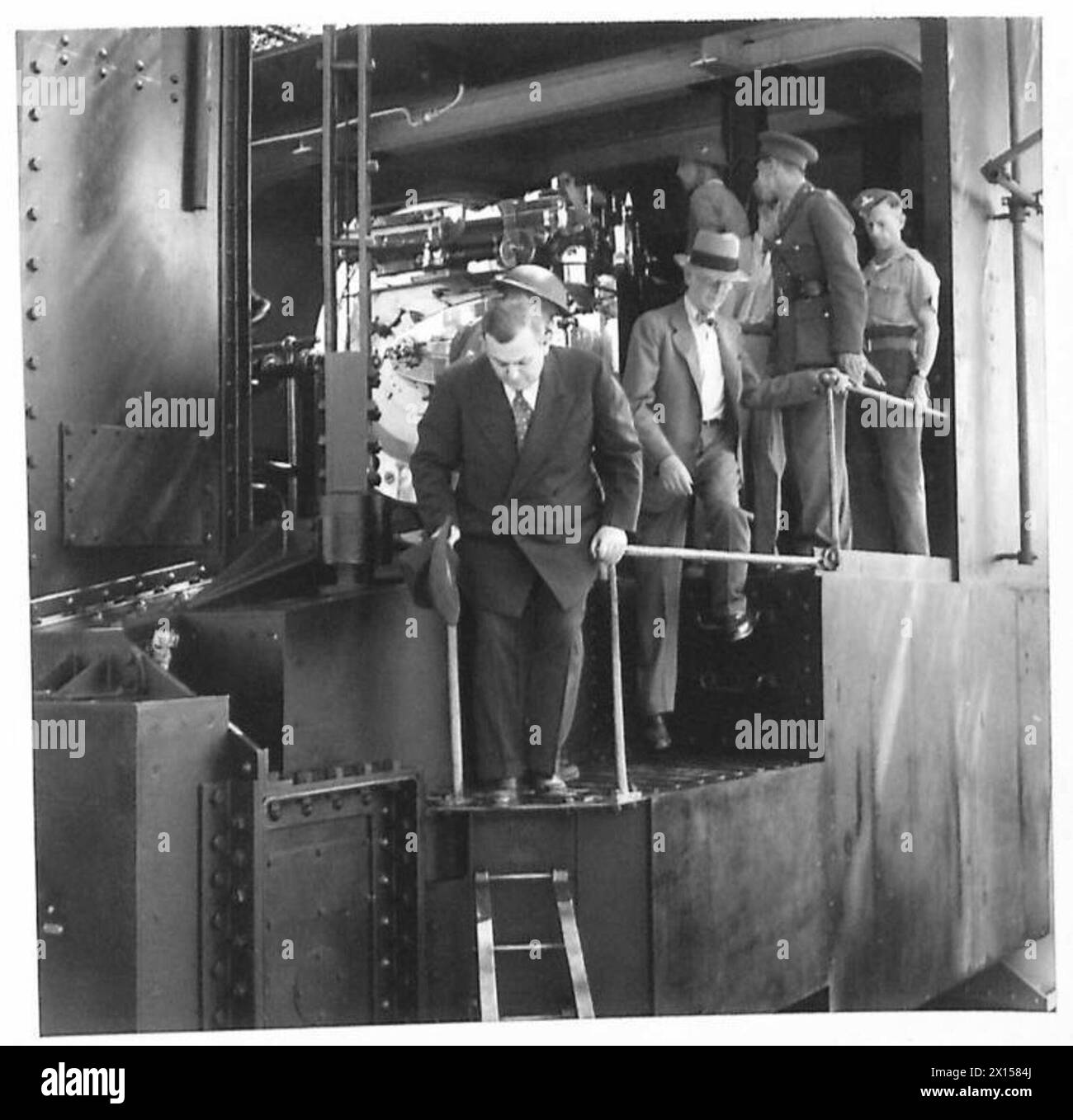 AMERICANS VISIT DOVER - Basil Walters and Robert McClean alighting from ...