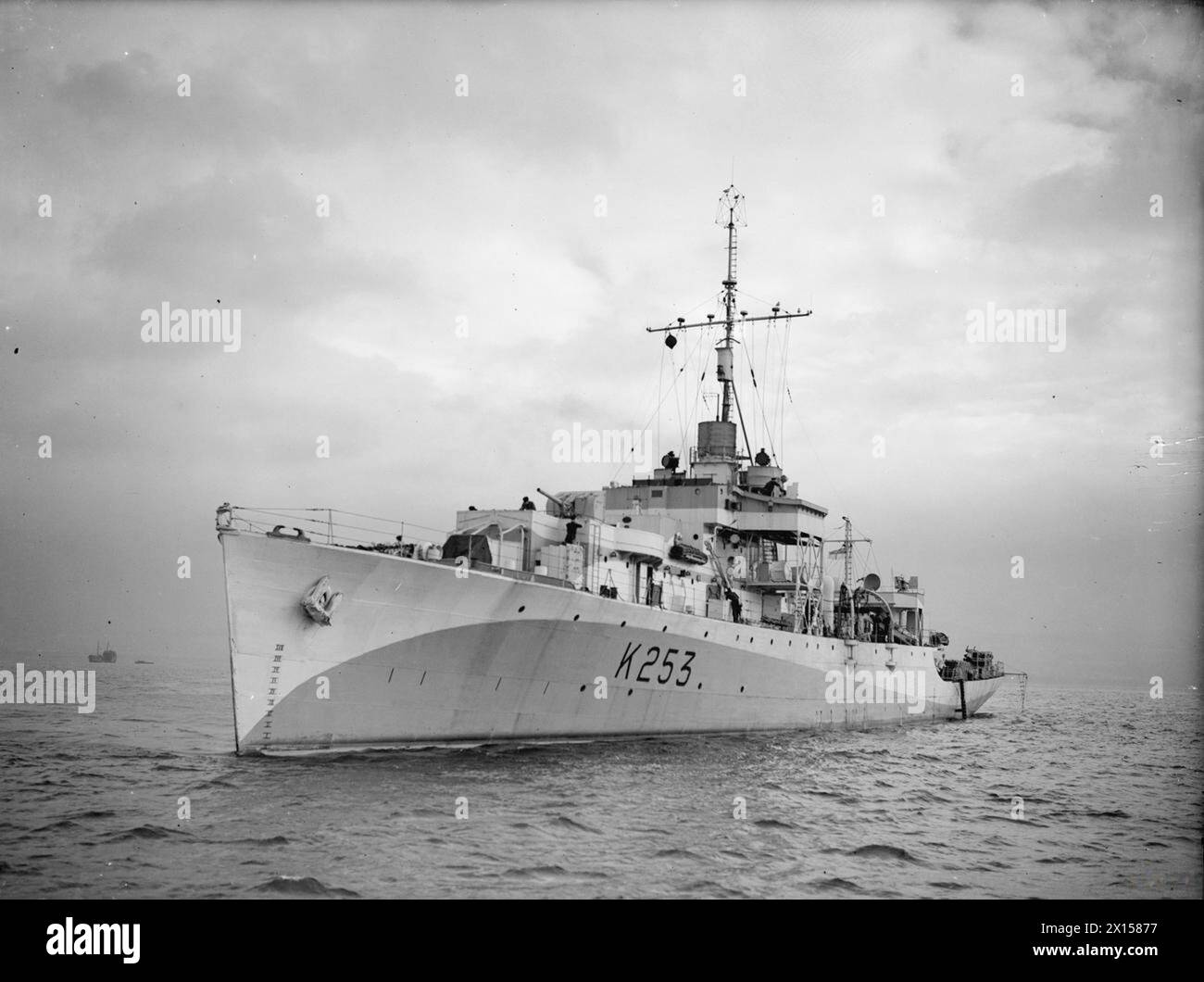 HMS HELMSDALE, RIVER CLASS FRIGATE COMMANDED BY LIEUT CDR L J SIMPSON ...